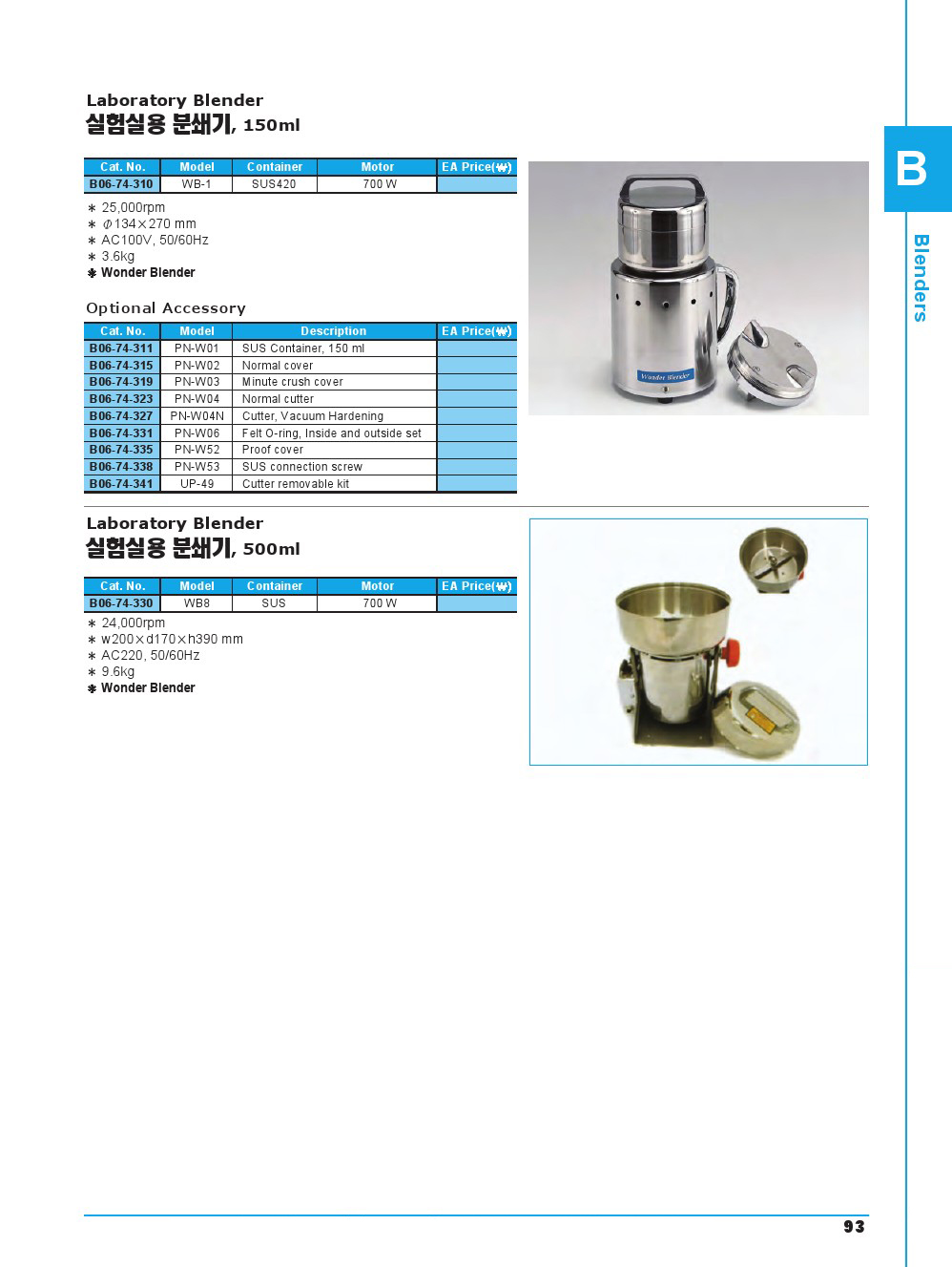 랩캠퍼스(Labcampus) : PFA Beaker with Handle / PFA 테프론 반투명 핸들 비이커